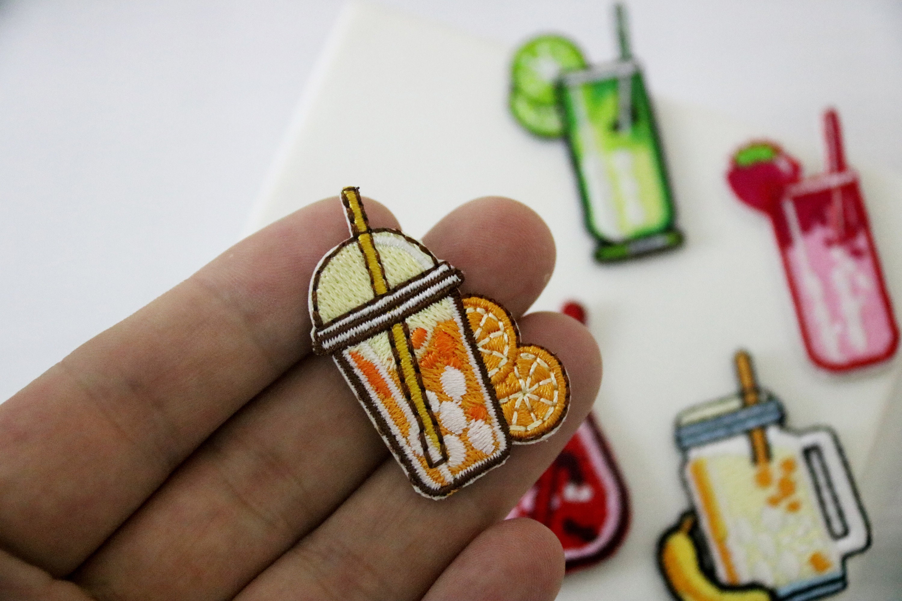 Little Tiny Fruit Juice Patch, Banana, Kiwi, Watermelon, Lemon, Iron on ...