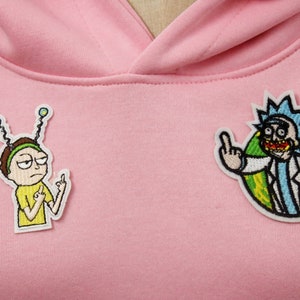 A Set of 2 Middle Finger Patches, Cartoon, Iron on Patch, Embroidered ...