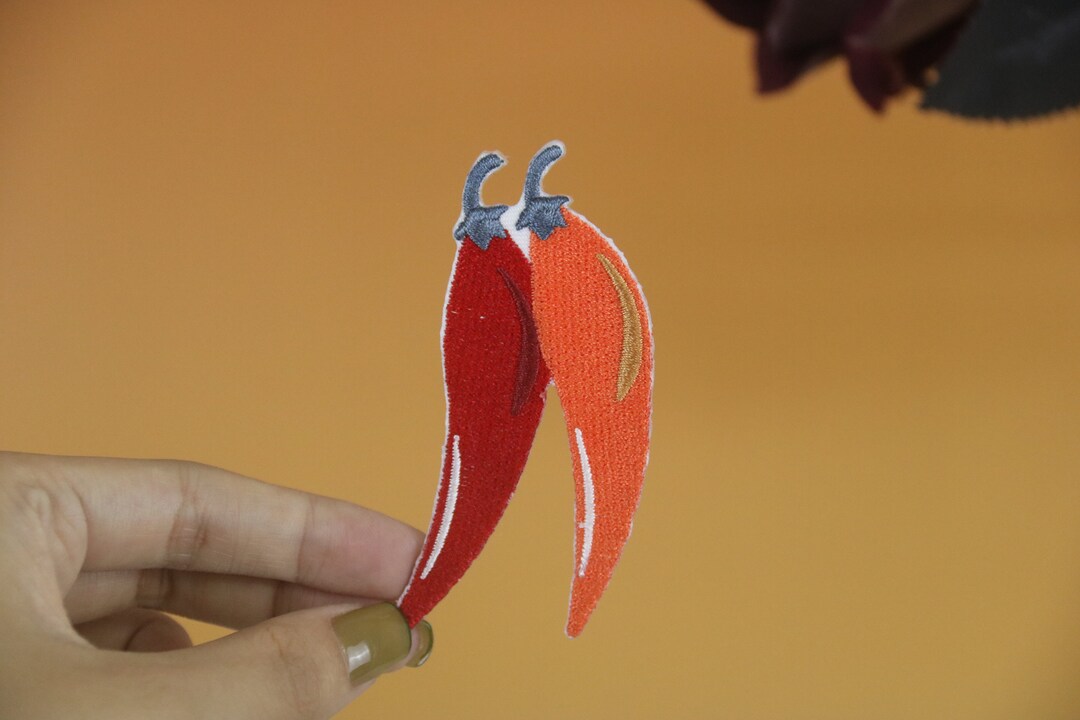 Chili Pepper Patch, Red Chili Patch, Iron on Patch, Embroidered Patch ...