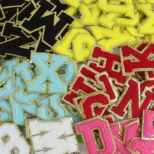 Multiple Colored Chenille Letters Patch, Alphabet Letters Patch, Iron ...