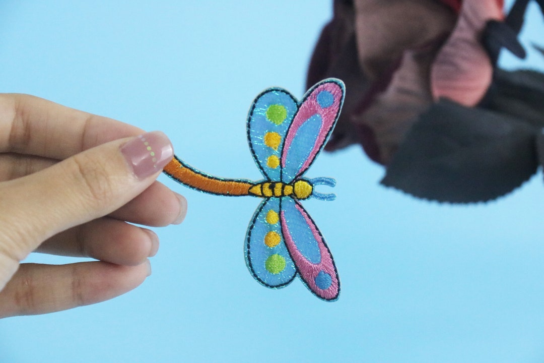 Dragonfly Patch, Iron on Patch, Embroidered Patch, Applique, Iron on ...