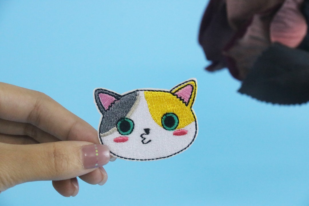 Whistling Cute Cat Patch, Iron on Patch, Embroidered Patch, Applique ...