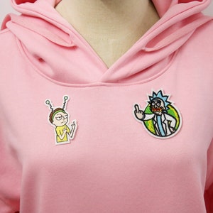 A Set of 2 Middle Finger Patches, Cartoon, Iron on Patch, Embroidered ...