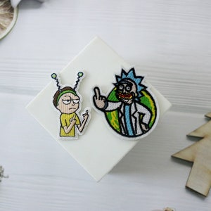 A Set of 2 Middle Finger Patches, Cartoon, Iron on Patch, Embroidered ...