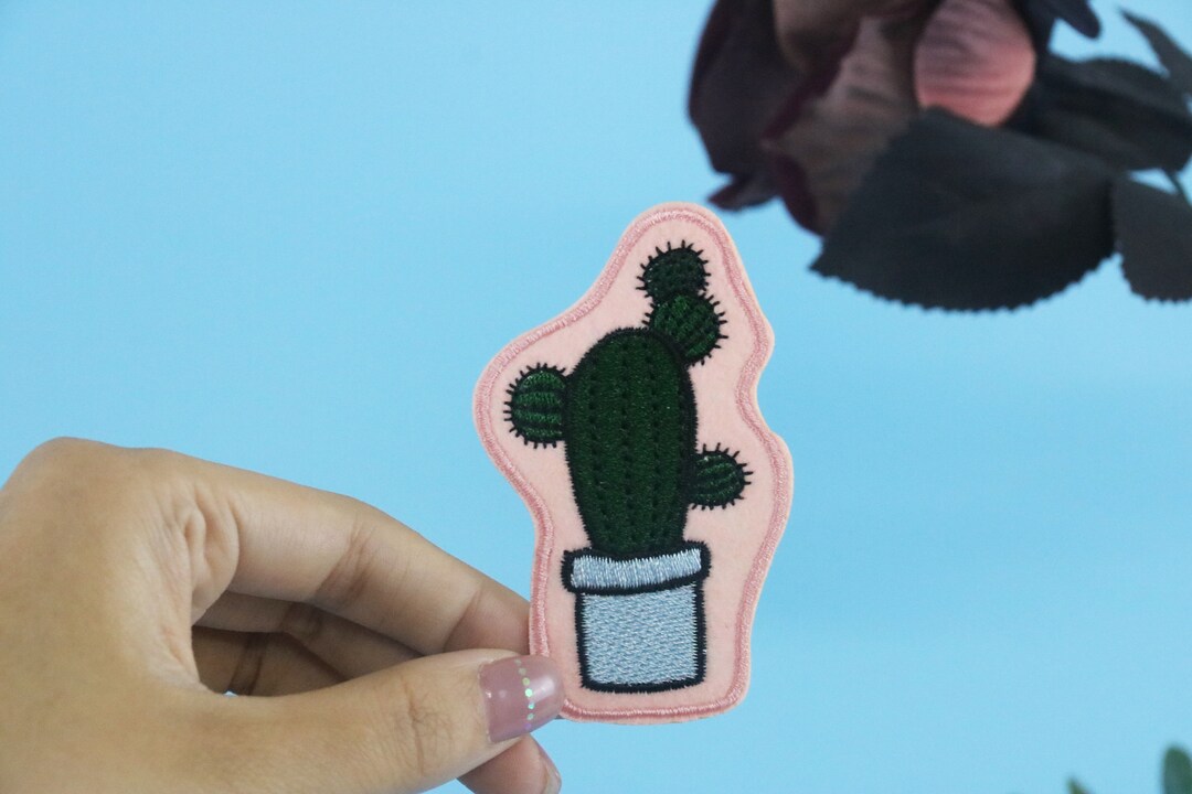 Cactus Patch, Pot Patch, Iron on Patch, Embroidered Patch, Applique ...