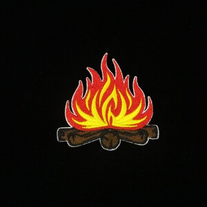Campfire Patch, Fire Patch, Iron on Patch, Embroidered Patch, Applique ...