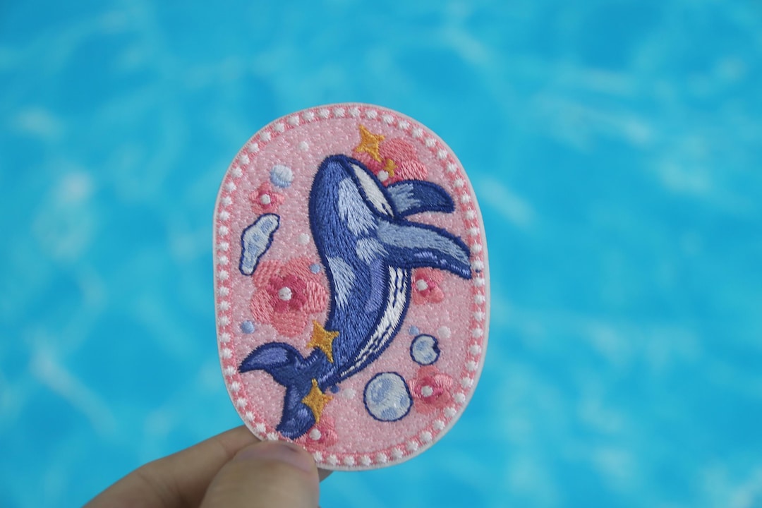 Stick on Whale Patch, Ocean Patch, Iron on Patch, Embroidered Patch ...