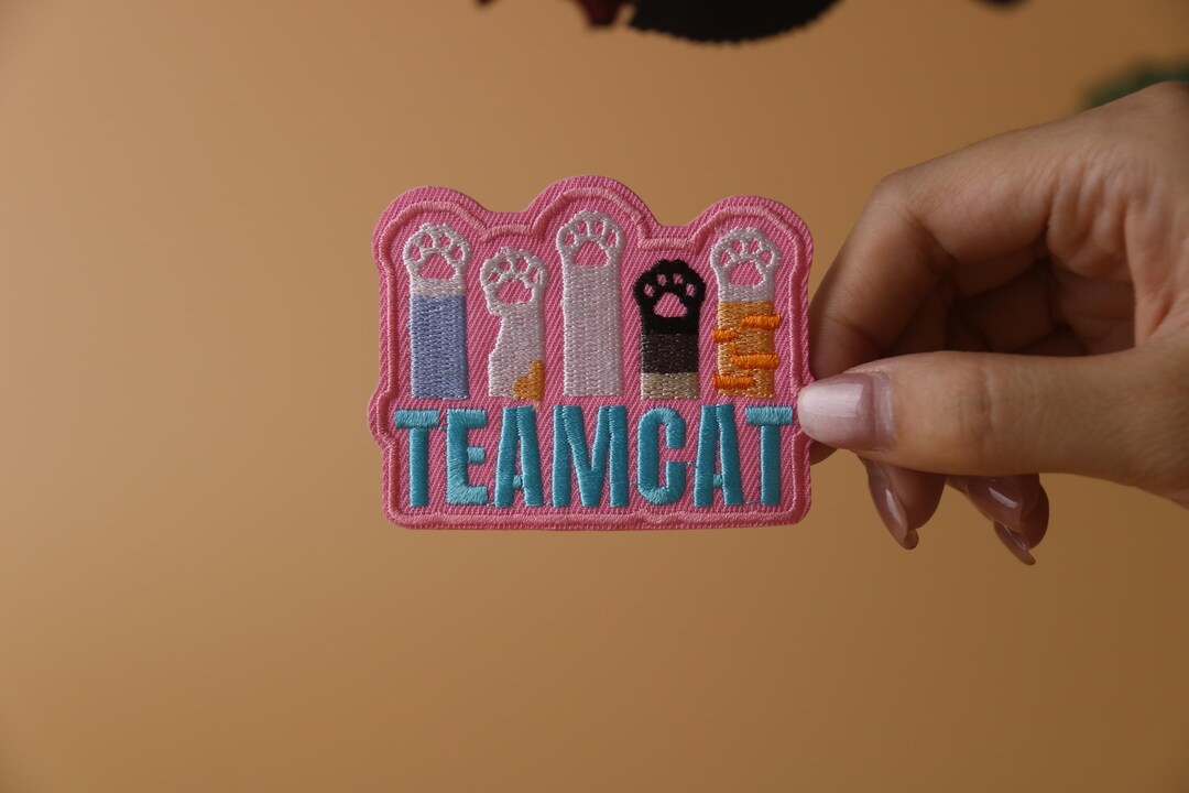 Teamwork Patch, Cat Paws Patch, Team Cat Patch, Iron on Patch ...