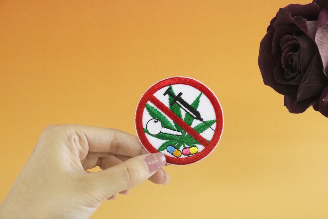 No Drugs Patch, No Weed Patch, Iron on Patch, Embroidered Patch ...