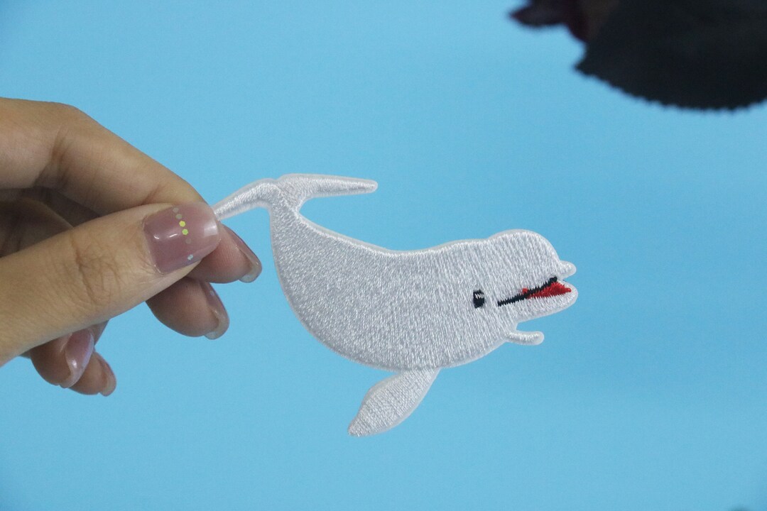 White Whale Patch, Whale Patch, Iron on Patch, Embroidered Patch ...