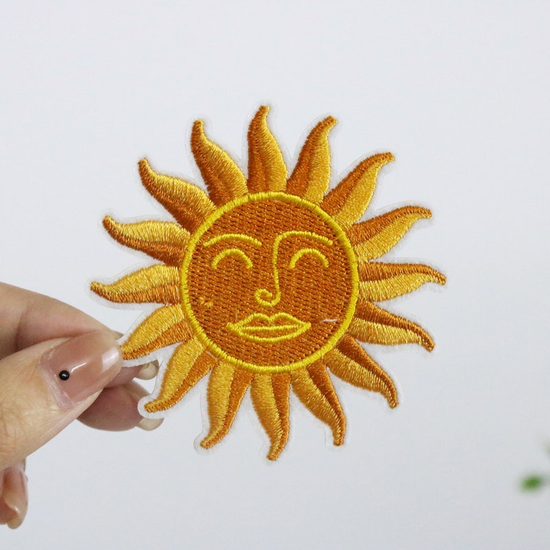 Embroidered Patch Sun - Etsy