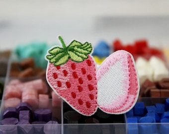 Strawberry Embroidered Patch Iron On - Etsy