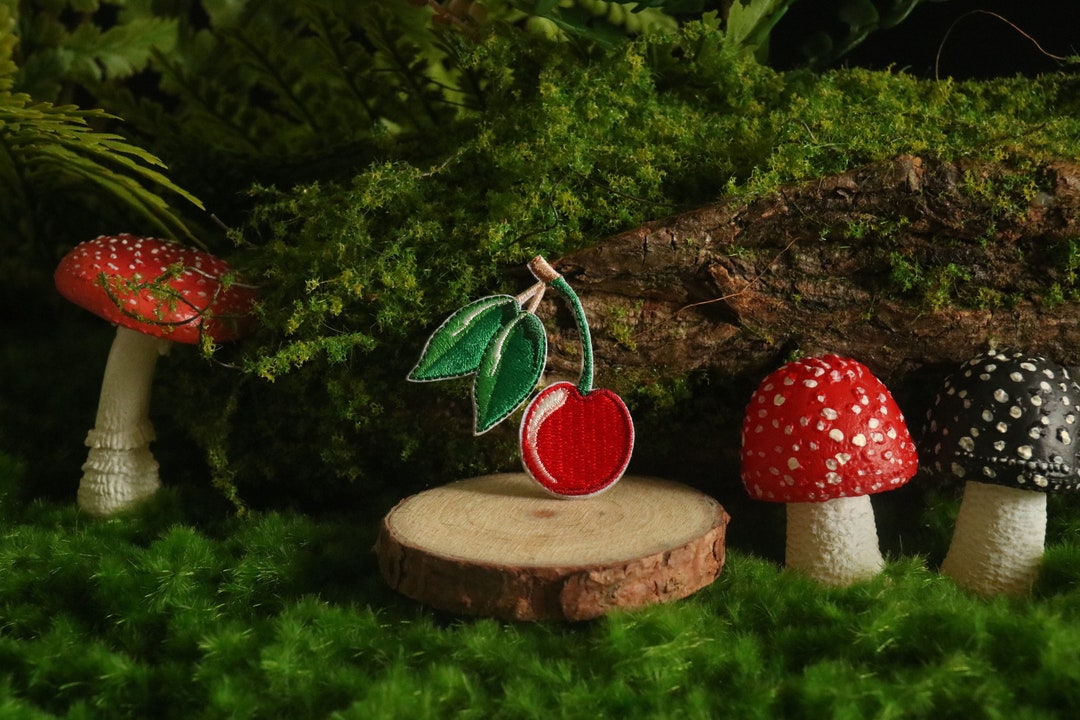 Stick on Delicious Cherry Patch, Fruit Patch, Iron on Patch, Embroidered Patch, Applique, Iron ...