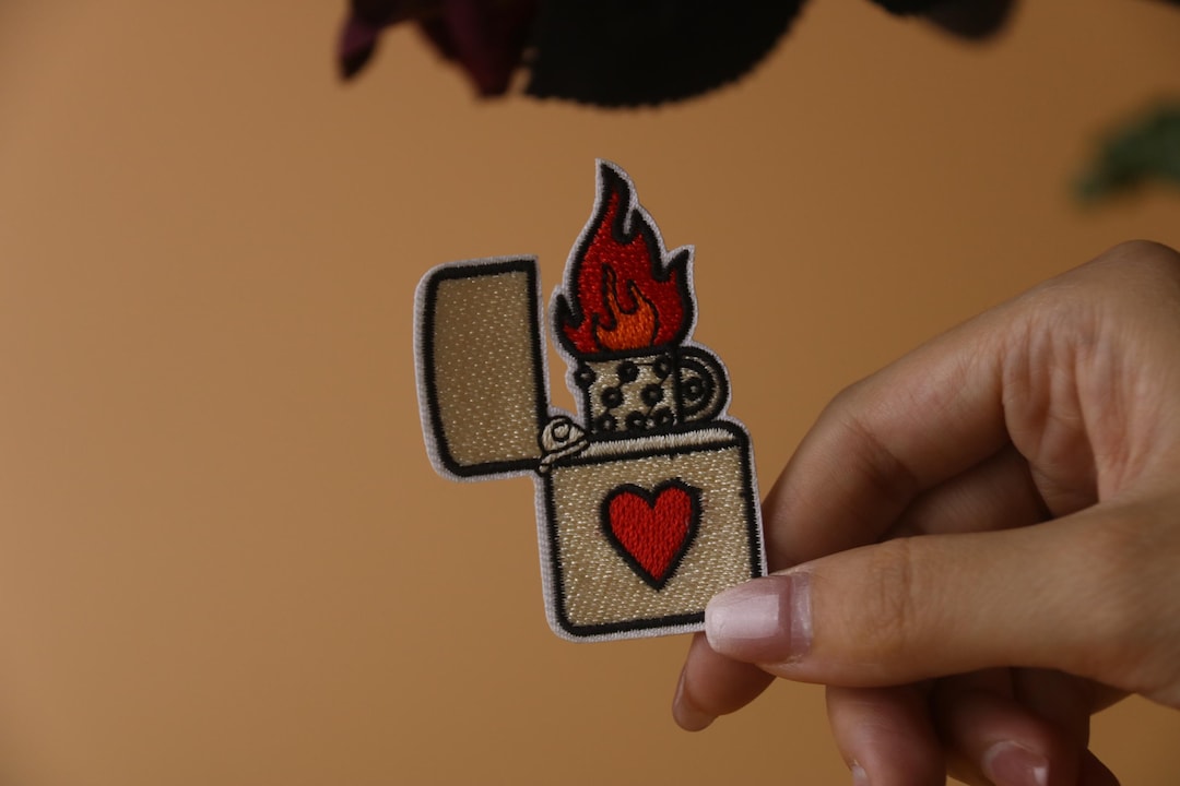 Zippo Patch, Lighter Patch, Heart, Iron on Patch, Embroidered Patch ...