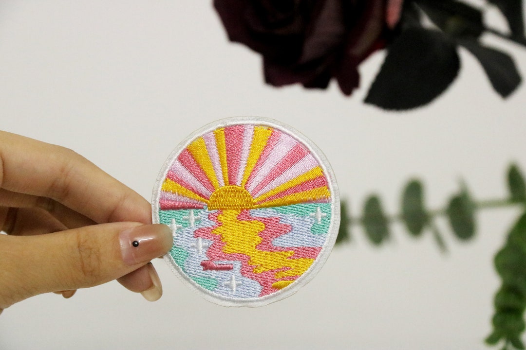 Sunrise on the Horizon Patch, Iron on Patch, Embroidered Patch ...