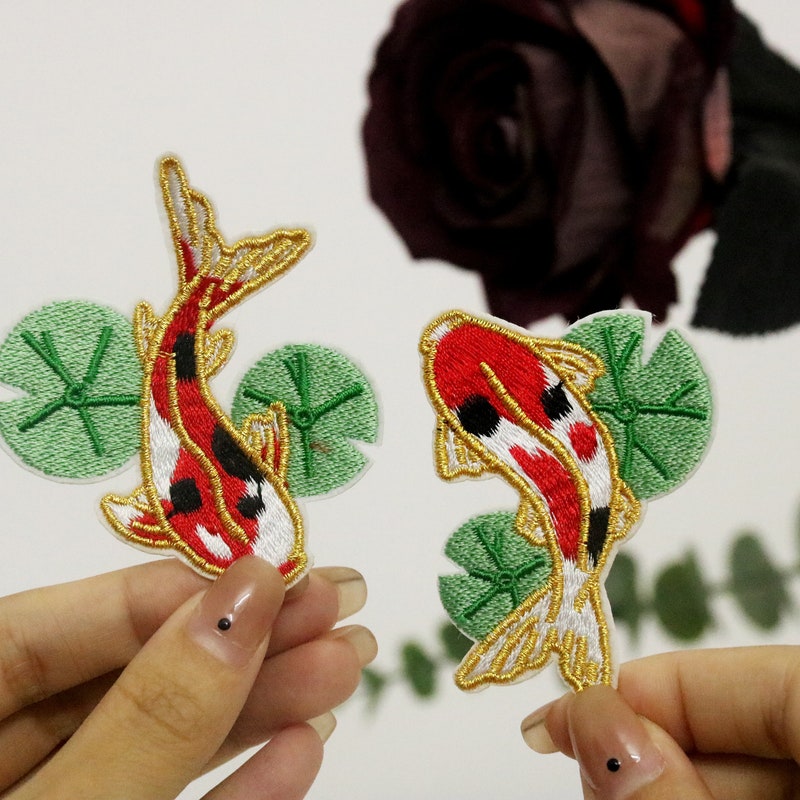 Koi Embroidered Patches - Etsy