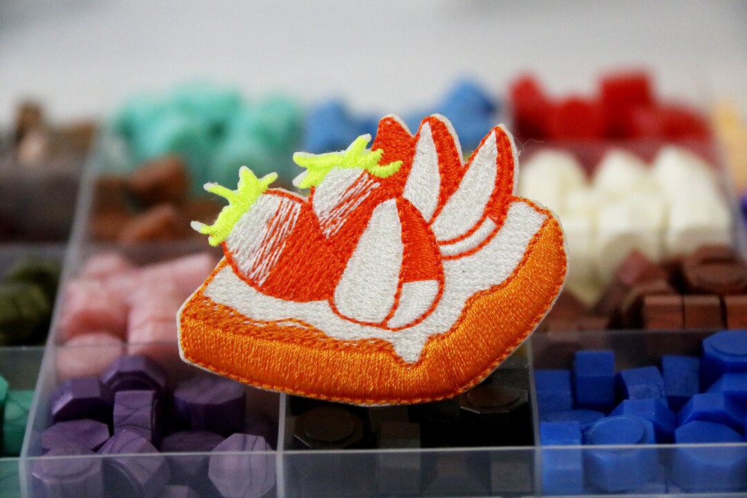 Strawberry Toast Patch, Bread Patch, Iron on Patch, Embroidered Patch ...