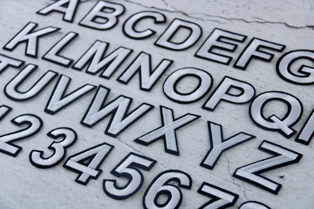 White New Font Letters Personalized Letters Patch, Number Patch, Iron ...