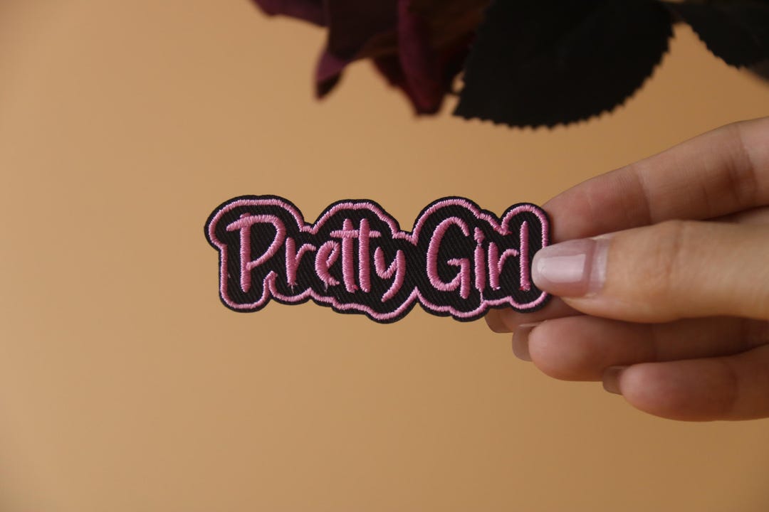 Pretty Girl Patch, Girl Patch, Iron on Patch, Embroidered Patch ...