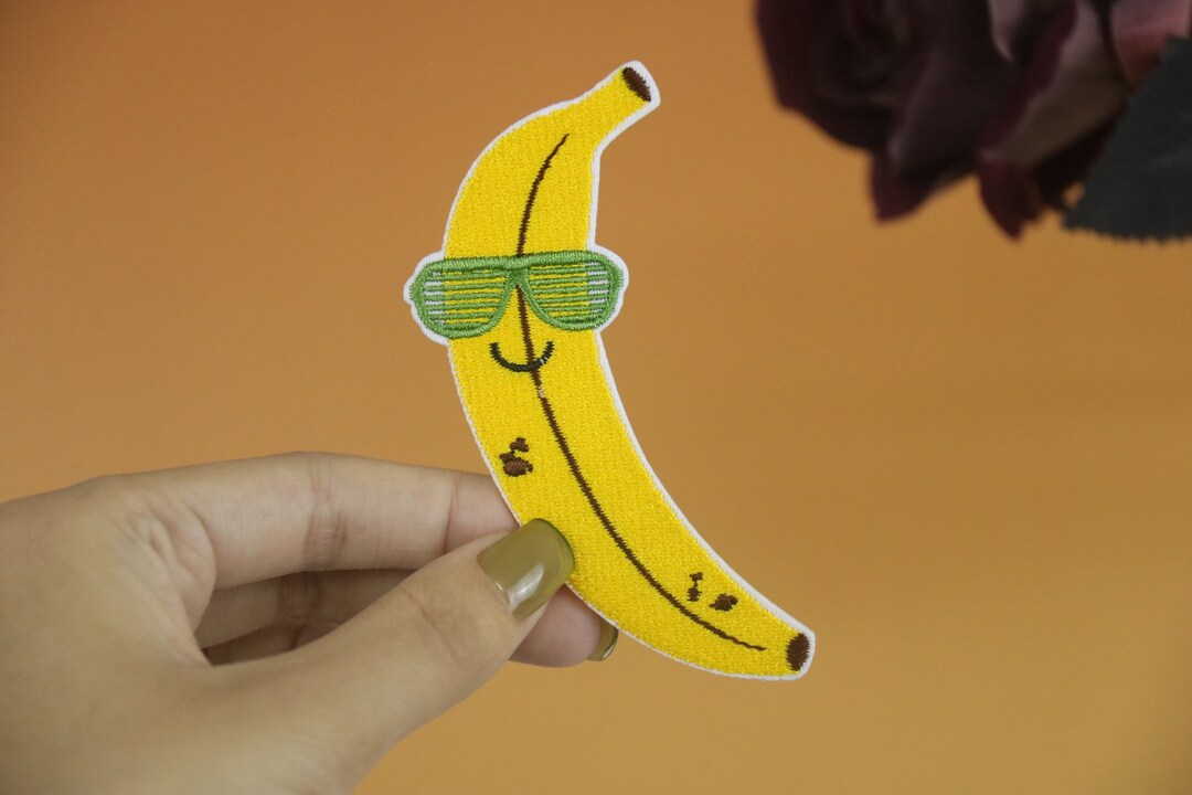 Comic Banana Patch, Cool Banana Patch, Iron on Patch, Embroidered Patch ...