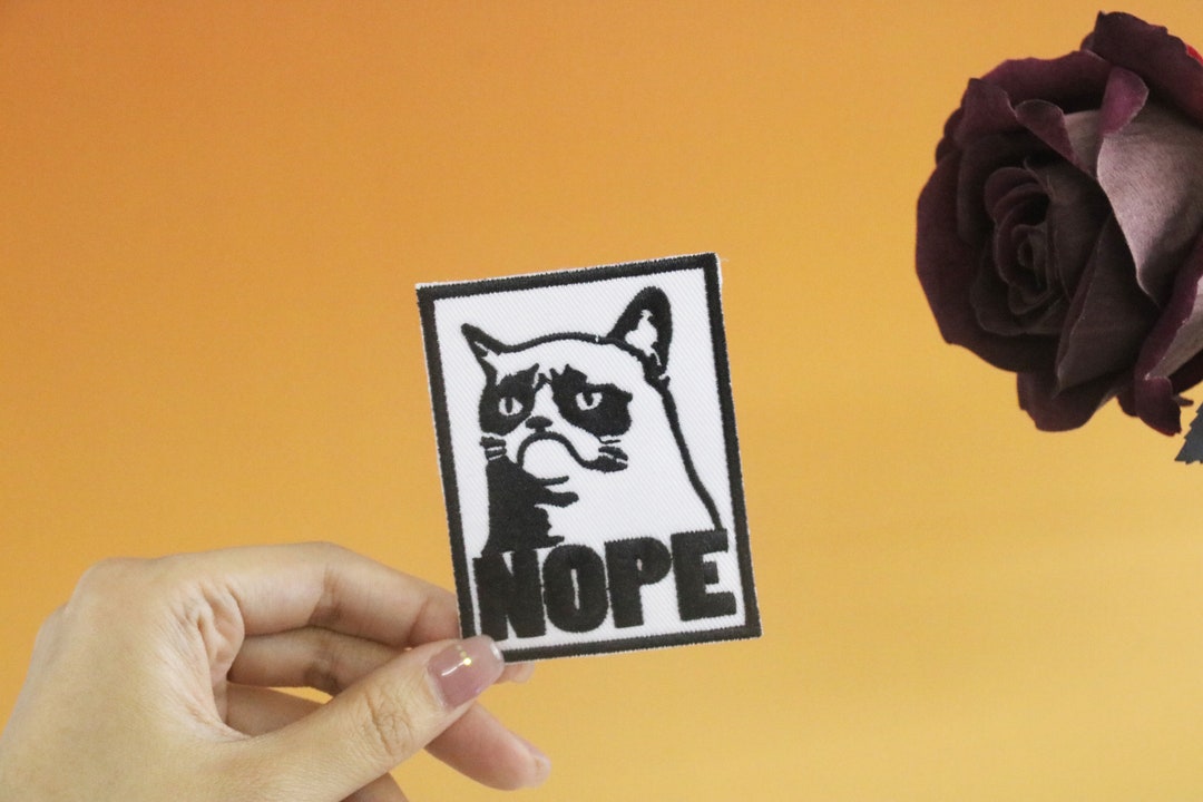 NOPE Patch, Bulldog Patch, Iron on Patch, Embroidered Patch, Applique ...