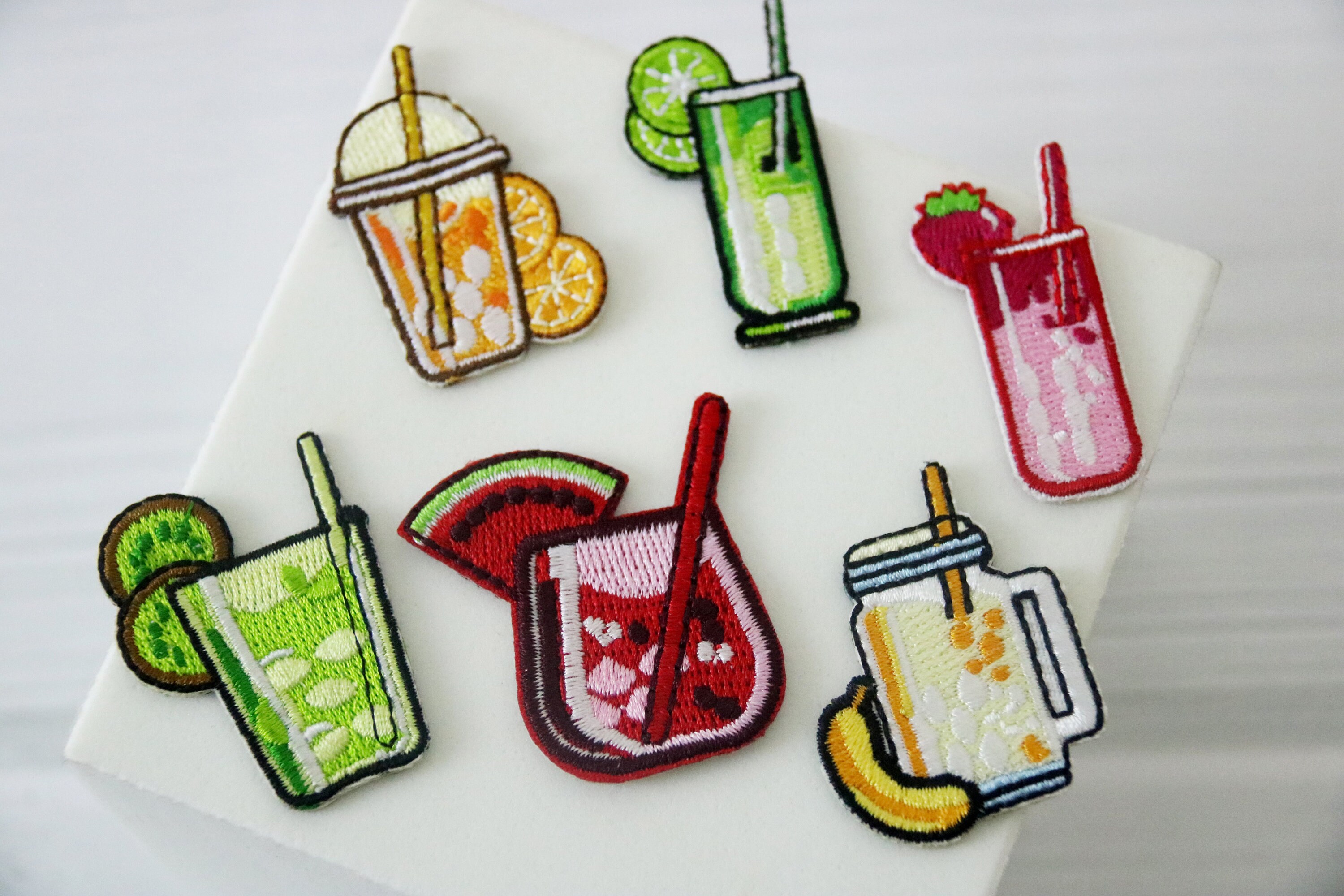 Little Tiny Fruit Juice Patch, Banana, Kiwi, Watermelon, Lemon, Iron on ...