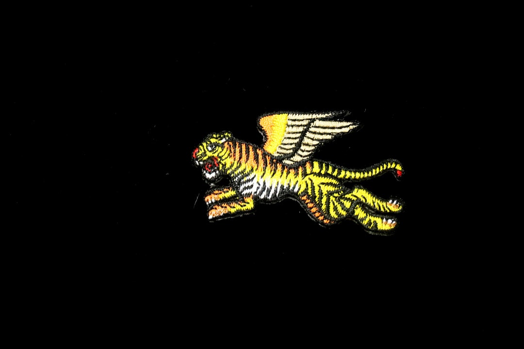 Flying Tiger Patch, Iron on Patch, Embroidered Patch, Applique, Iron on ...