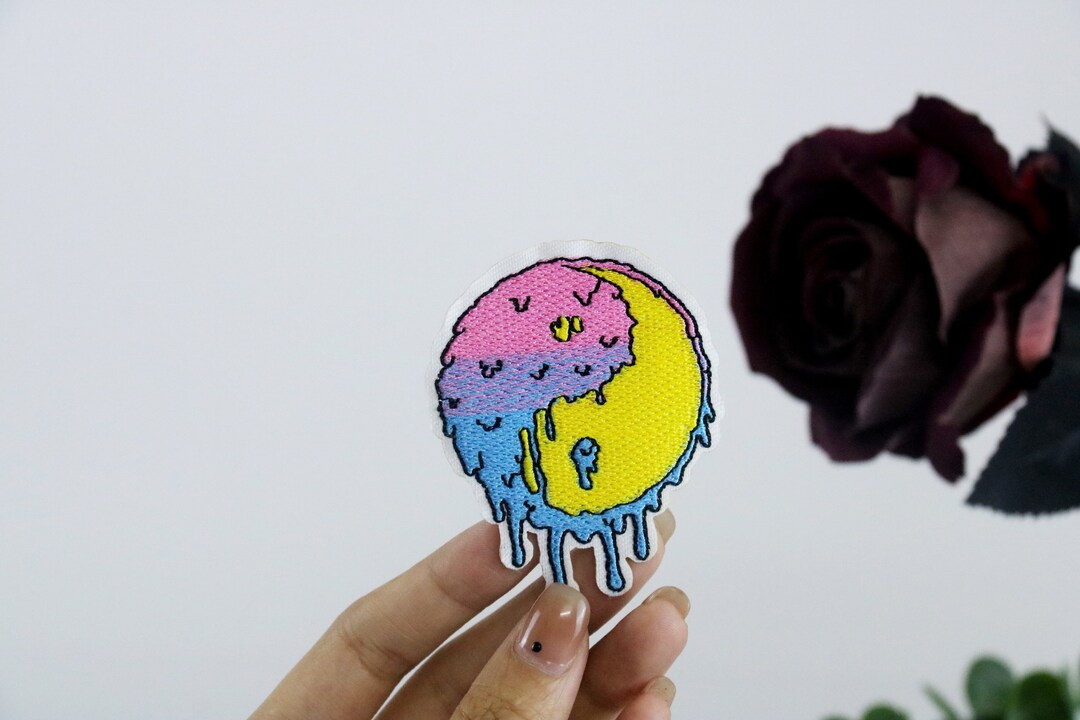 Melting Ying Yang Patch, Tai Chi Patch, Iron on Patch, Embroidered ...