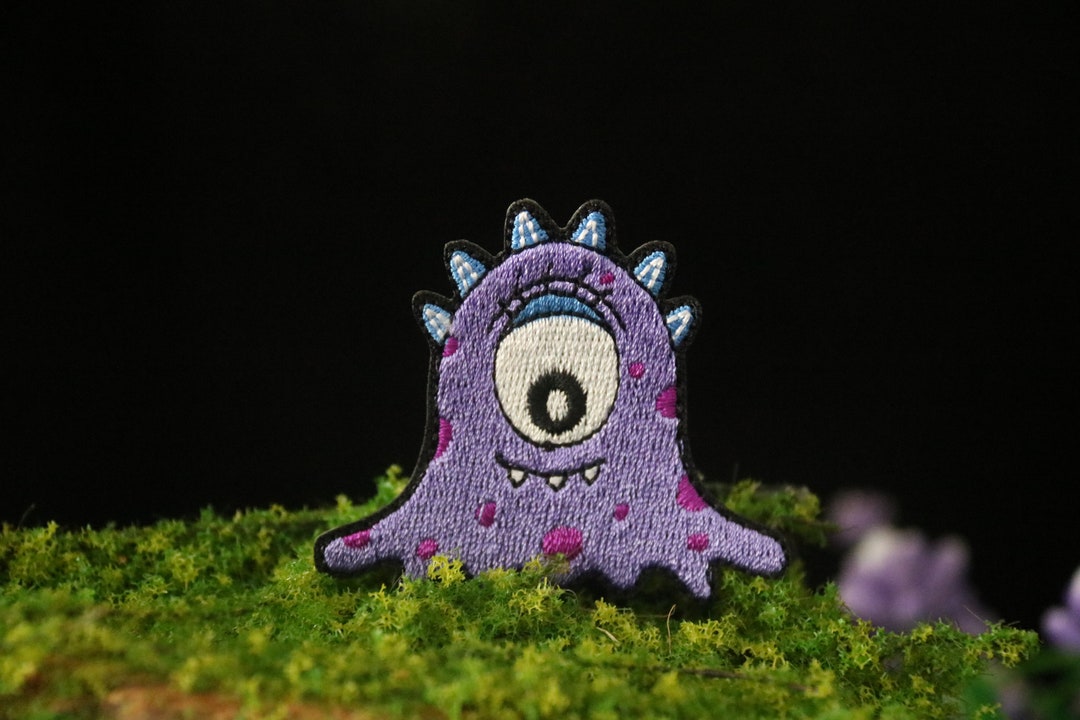 Cute Tiny Monster Patch, Slime Patch, Cyclops Patch, Iron on Patch, Embroidered Patch, Applique ...