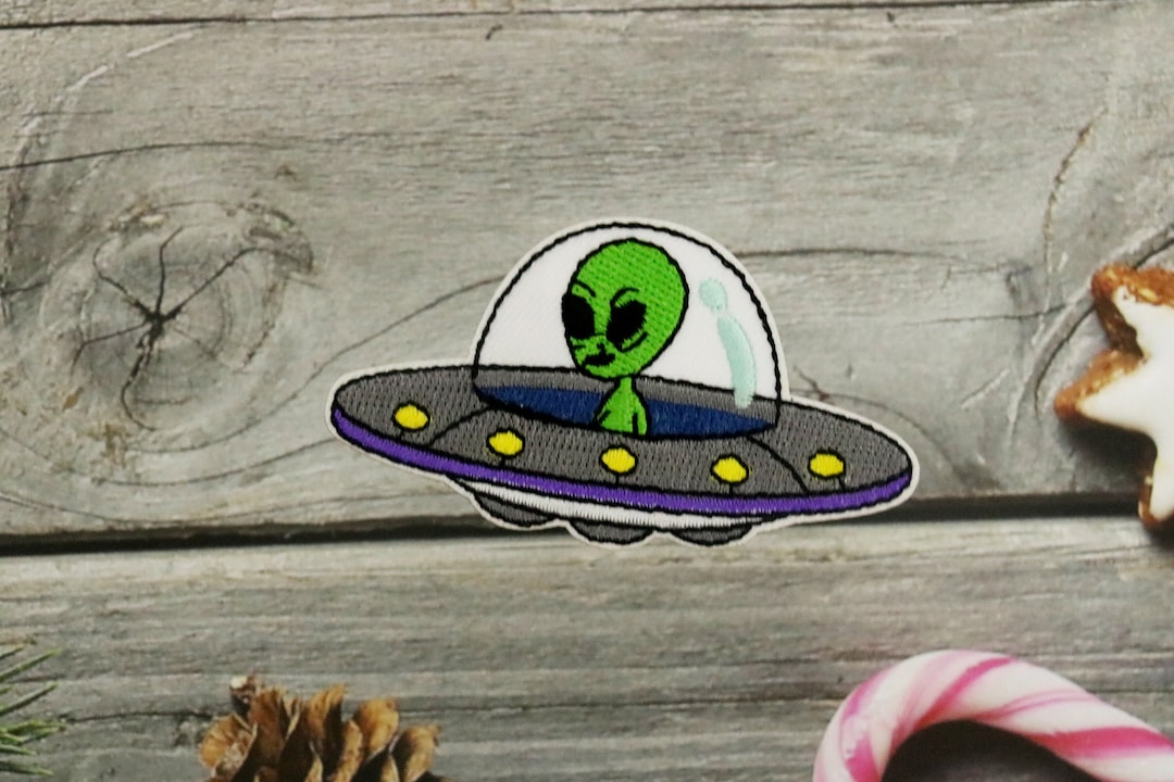 Alien Patch, UFO Patch, Iron on Patch, Embroidered Patch, Applique ...