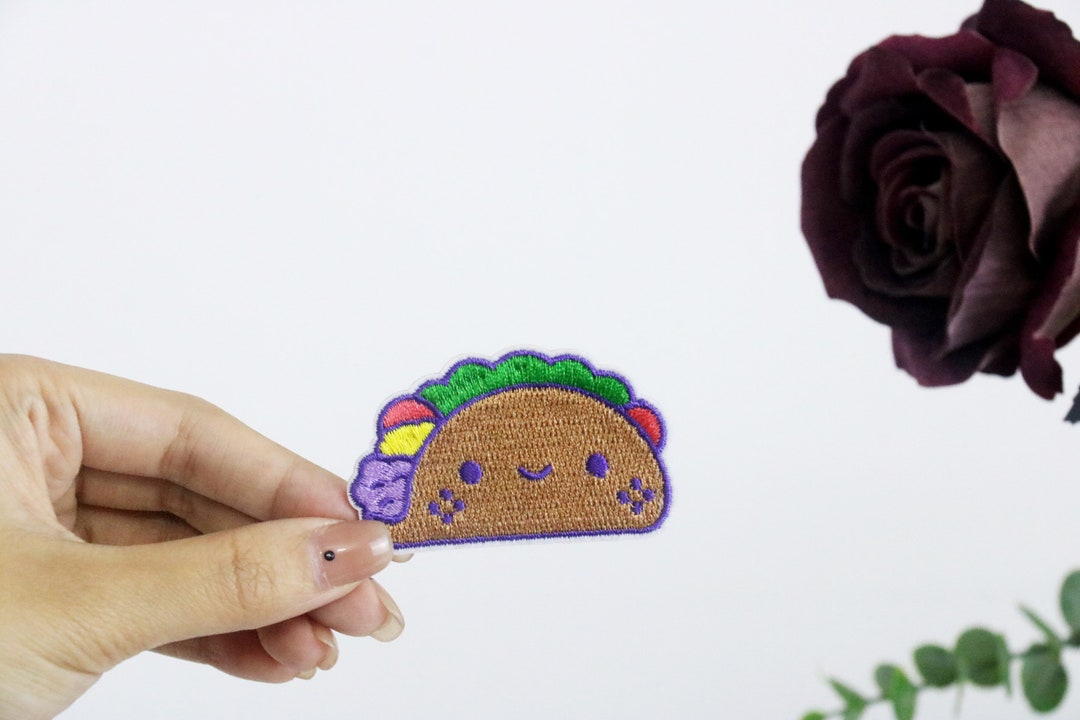 Taco Patch, Food Patch, Iron on Patch, Embroidered Patch, Applique, Iron on Clothing Labels, - Etsy