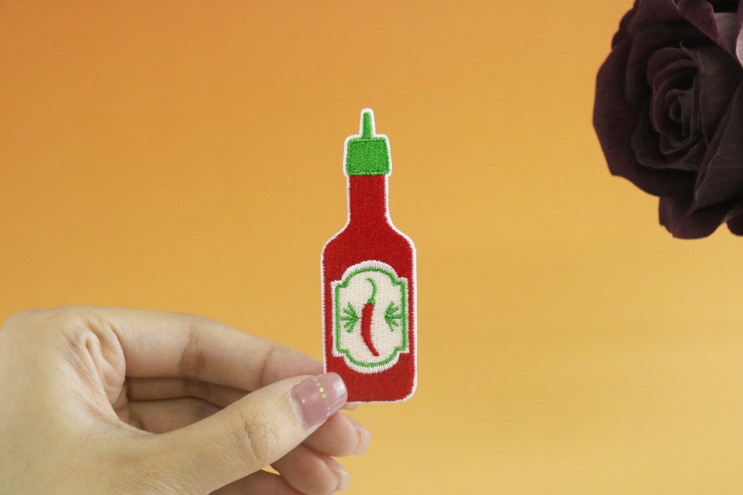 Chili Sauce Patch, Tabasco Patch, Iron on Patch, Embroidered Patch ...