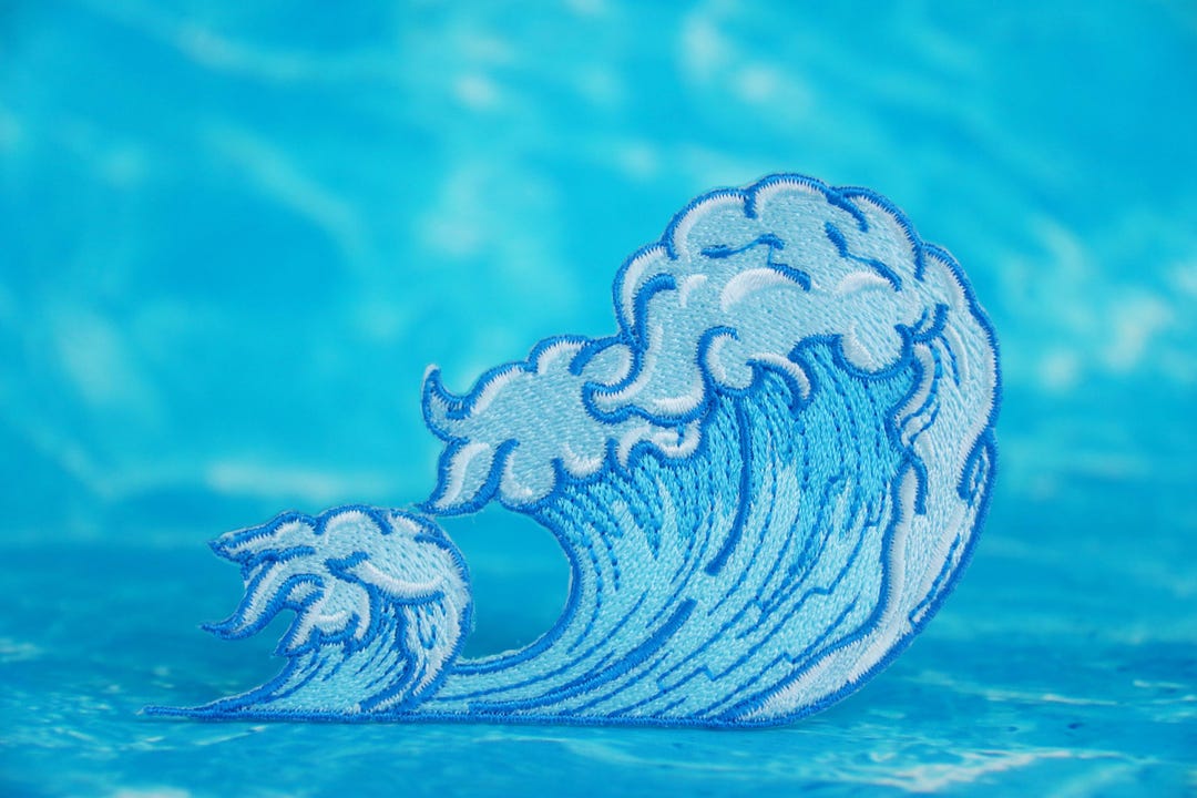 Gorgeous Sea Wave Patch, Wave Patch, Aesthetic Patch, Iron on Patch ...