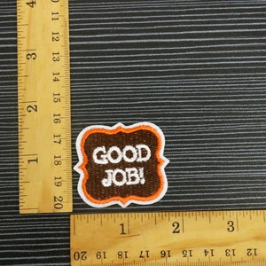 Good Job Patch, Word Patch, Iron on Patch, Embroidered Patch, Applique ...