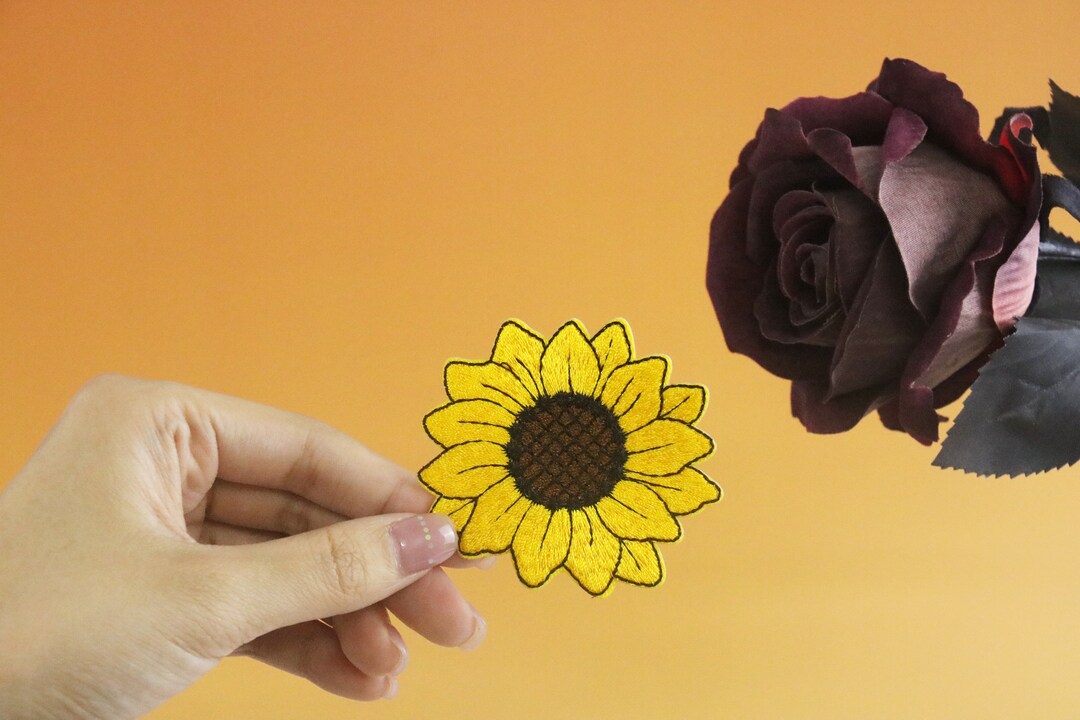 Gorgeous Sunflower Patch, Flower Patch, Iron on Patch, Embroidered ...