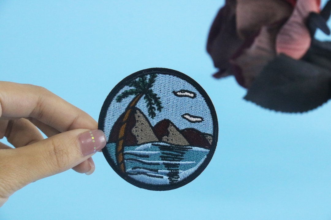 Beach Patch, Coconut Trees Patch, Iron on Patch, Embroidered Patch ...