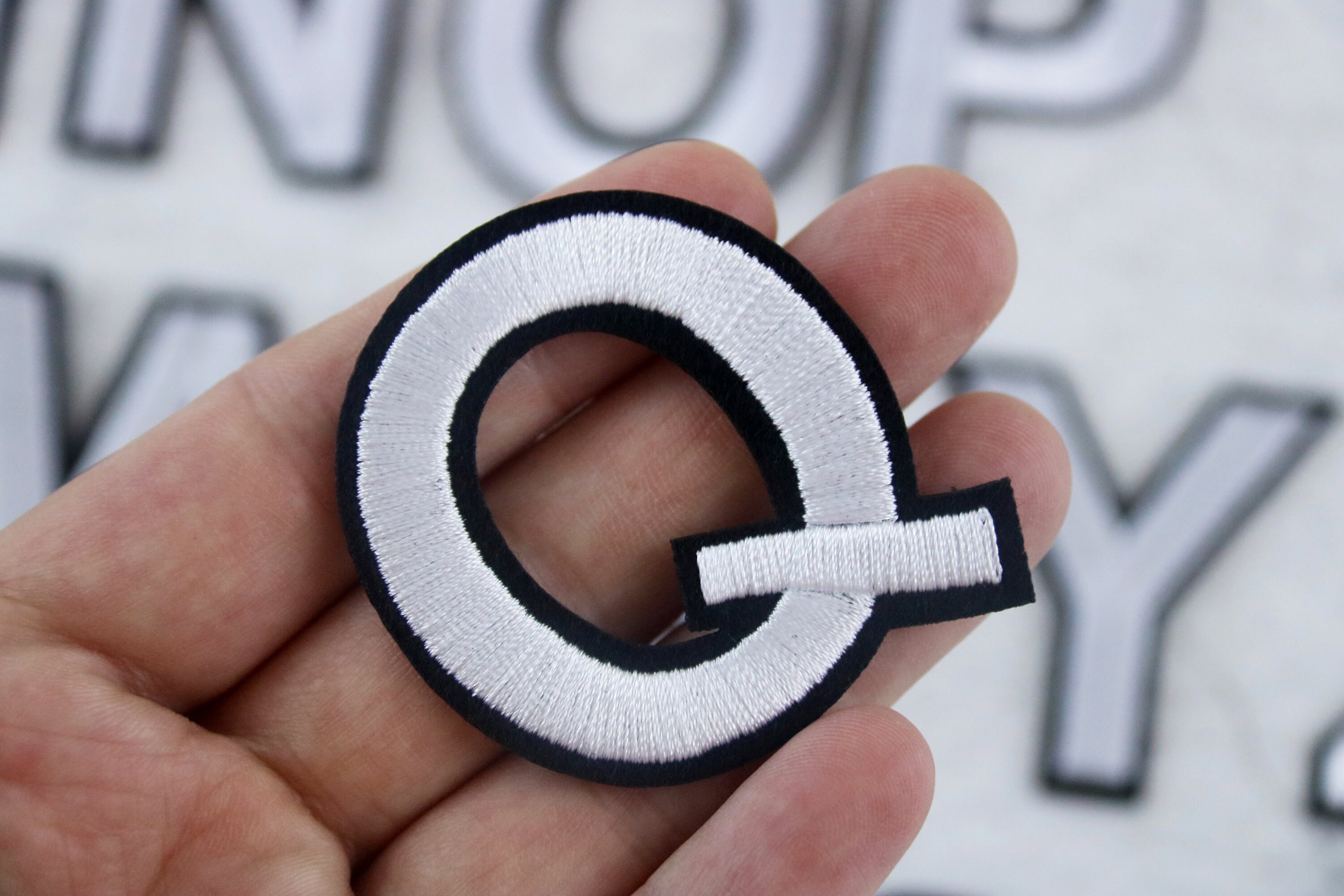 White New Font Letters Personalized Letters Patch, Number Patch, Iron ...