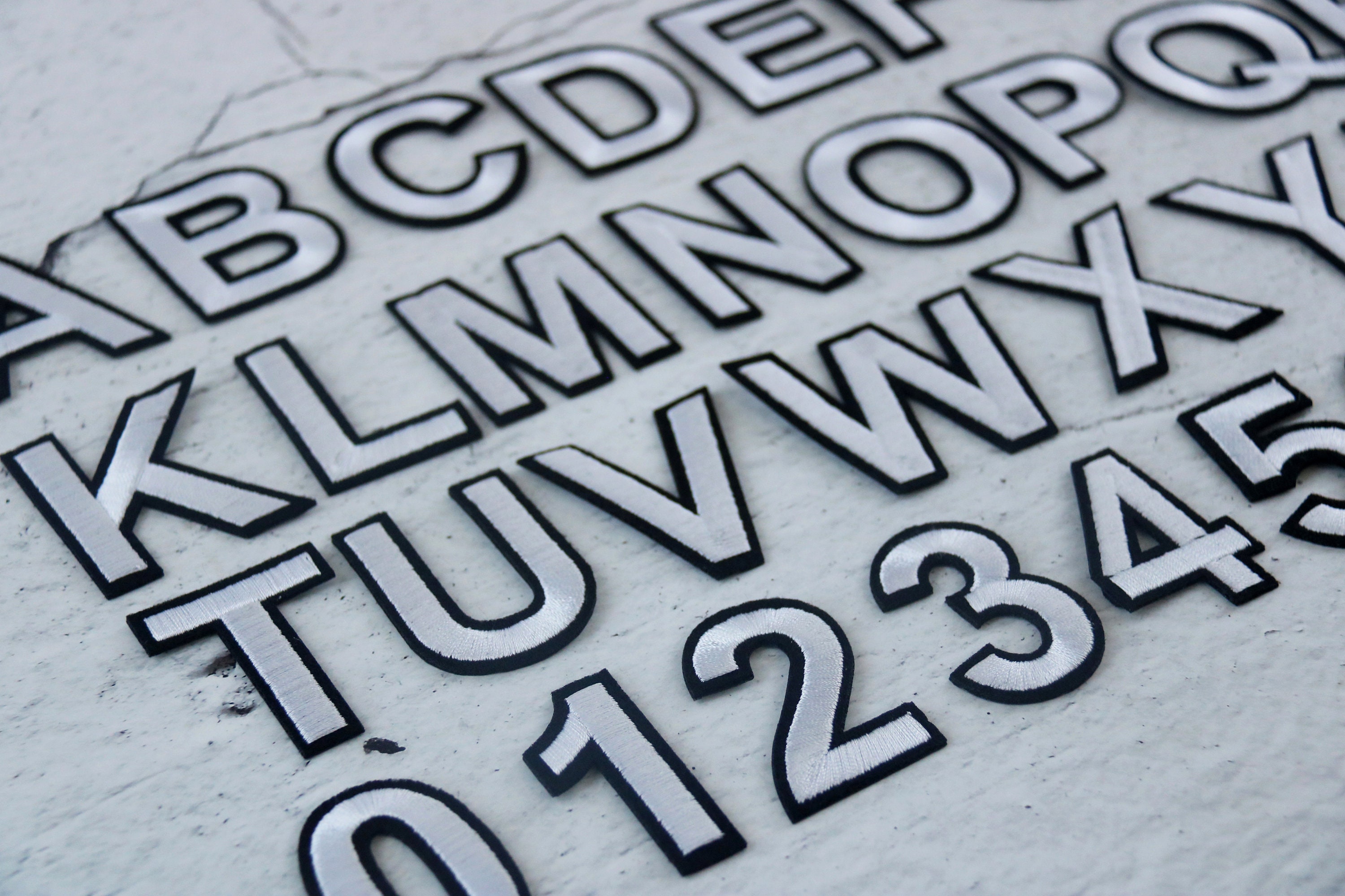 White New Font Letters Personalized Letters Patch, Number Patch, Iron ...