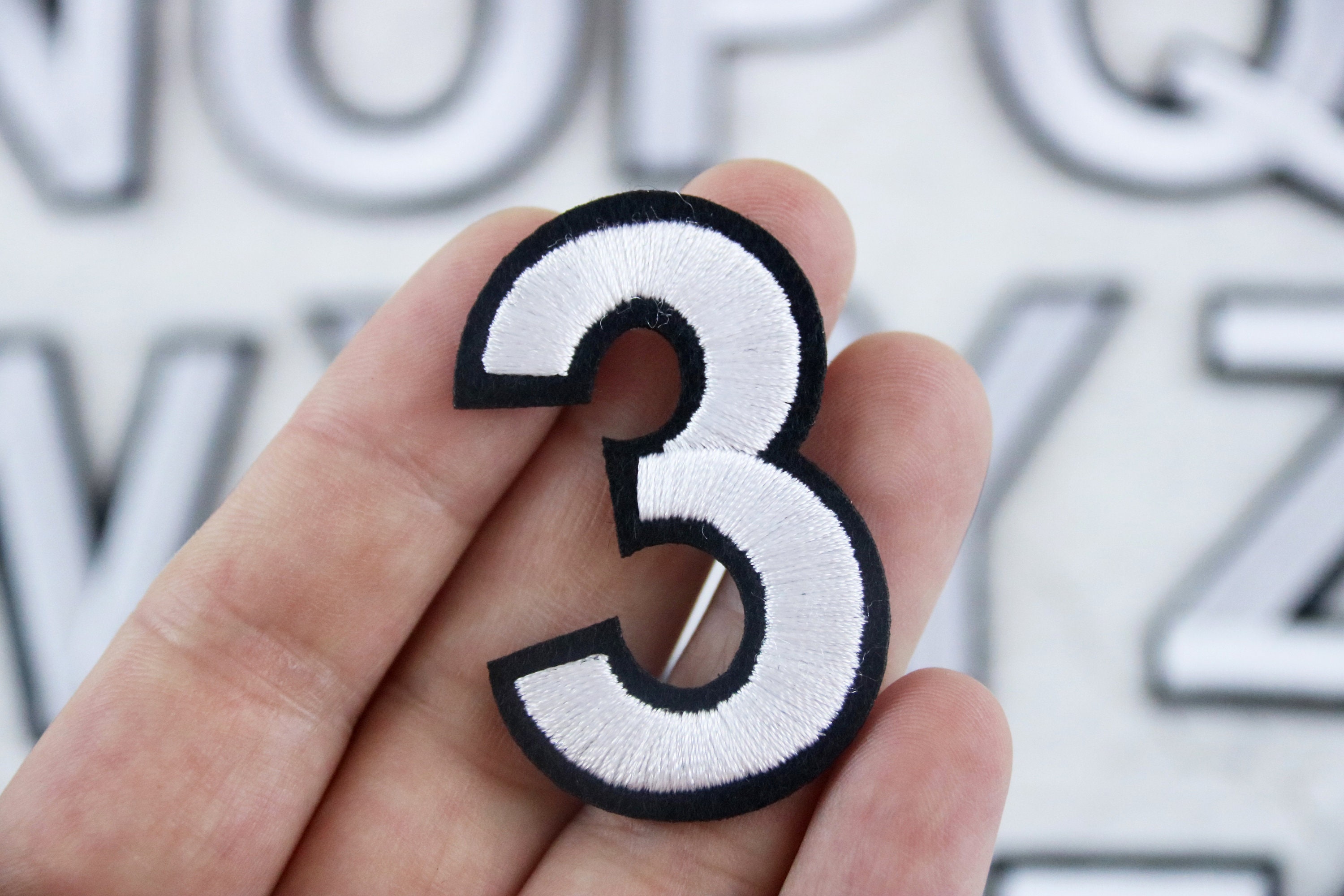 White New Font Letters Personalized Letters Patch, Number Patch, Iron ...