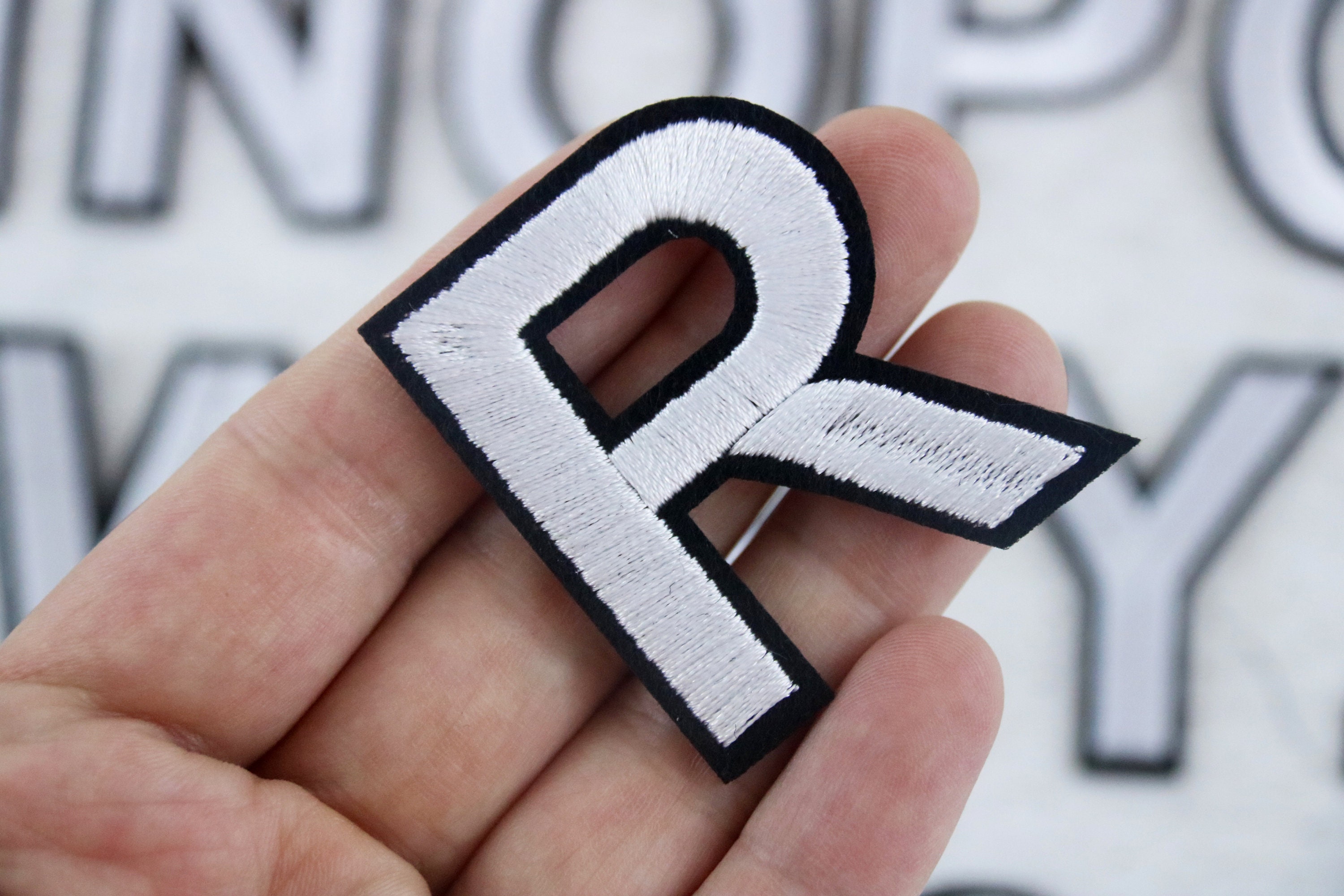 White New Font Letters Personalized Letters Patch, Number Patch, Iron ...