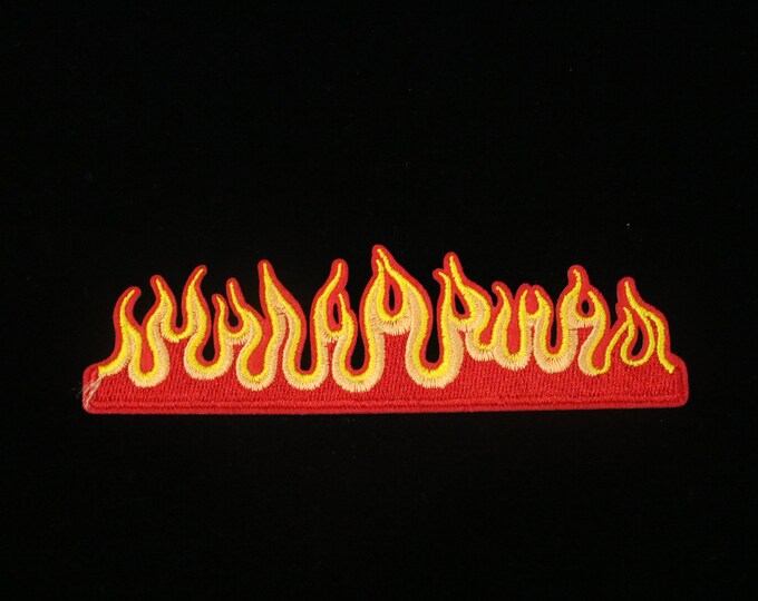 Flame Patch, Iron on Patch, Embroidered Patch, Applique, Iron on ...