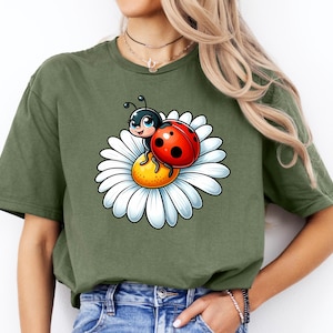 Cute Ladybird Shirt, Ladybug Shirt, Ladybug Path, Animal Lover Shirt ...