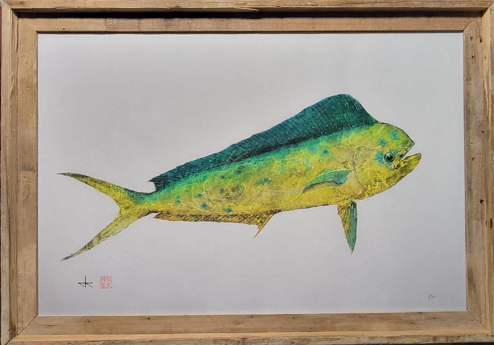 Mahi Mahi Gyotaku color Limited Edition Reproduction, Unframed. - Etsy