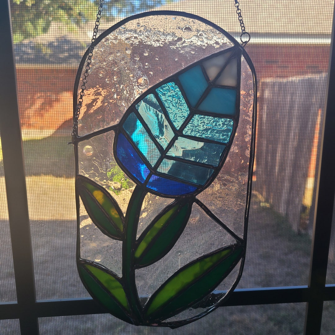 Texas Bluebonnet Stained Glass Pattern - Etsy