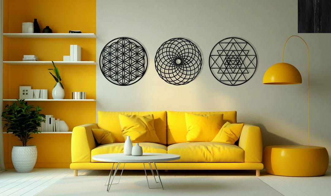 Sacred Geometry Wall Art Set: Bohemian Home Decor - Etsy