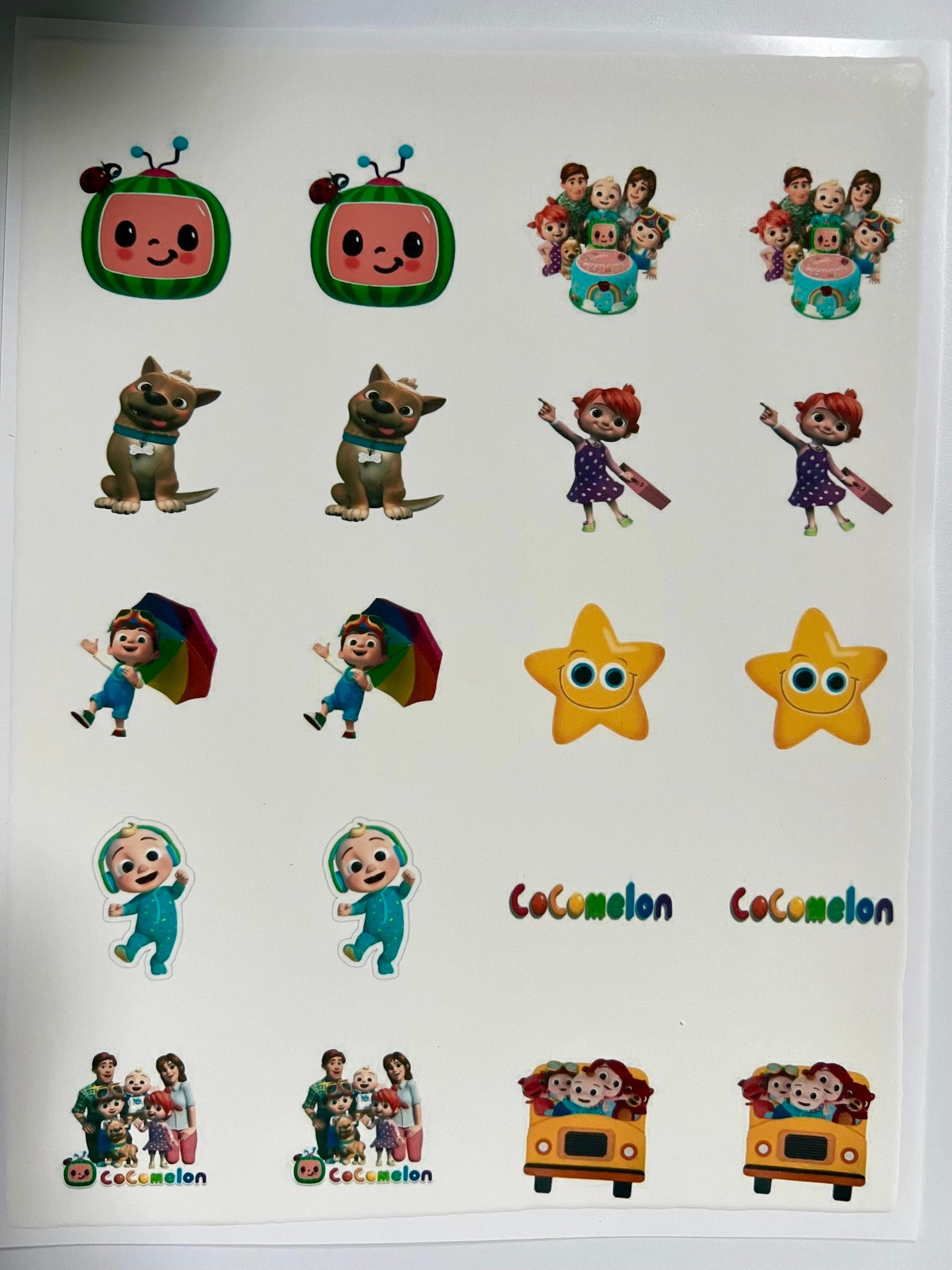 Bluey & Cocomelon Custom Edible Oreo Cookie or Cupcake Icing Toppers ...