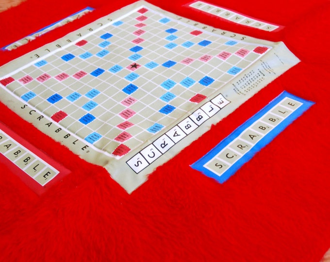 SHAG BABY Vintage 1960s SCRABBLE RUG / Travel Picnic Board Game - Etsy