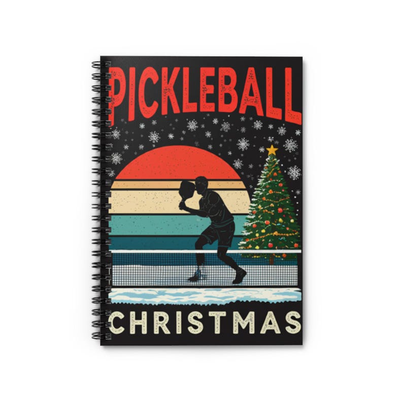 Pickle Spiral Notebook, Pickleball and Paddle Design, Ruled Line ...