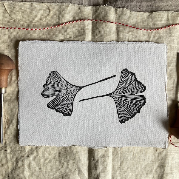 Gingko Leaf Print - Etsy