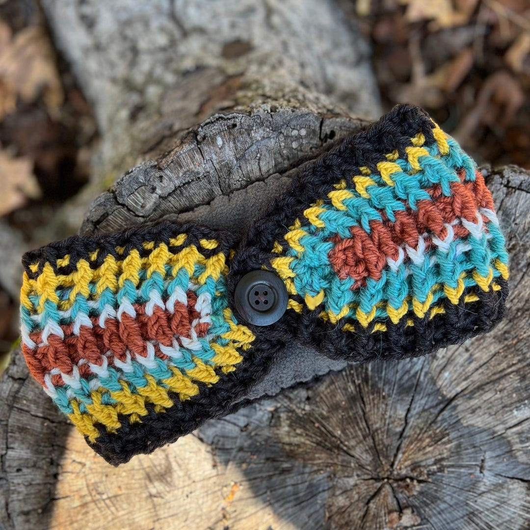 Ear Warmer With Fleece Lining - Colorful Stripes - Etsy